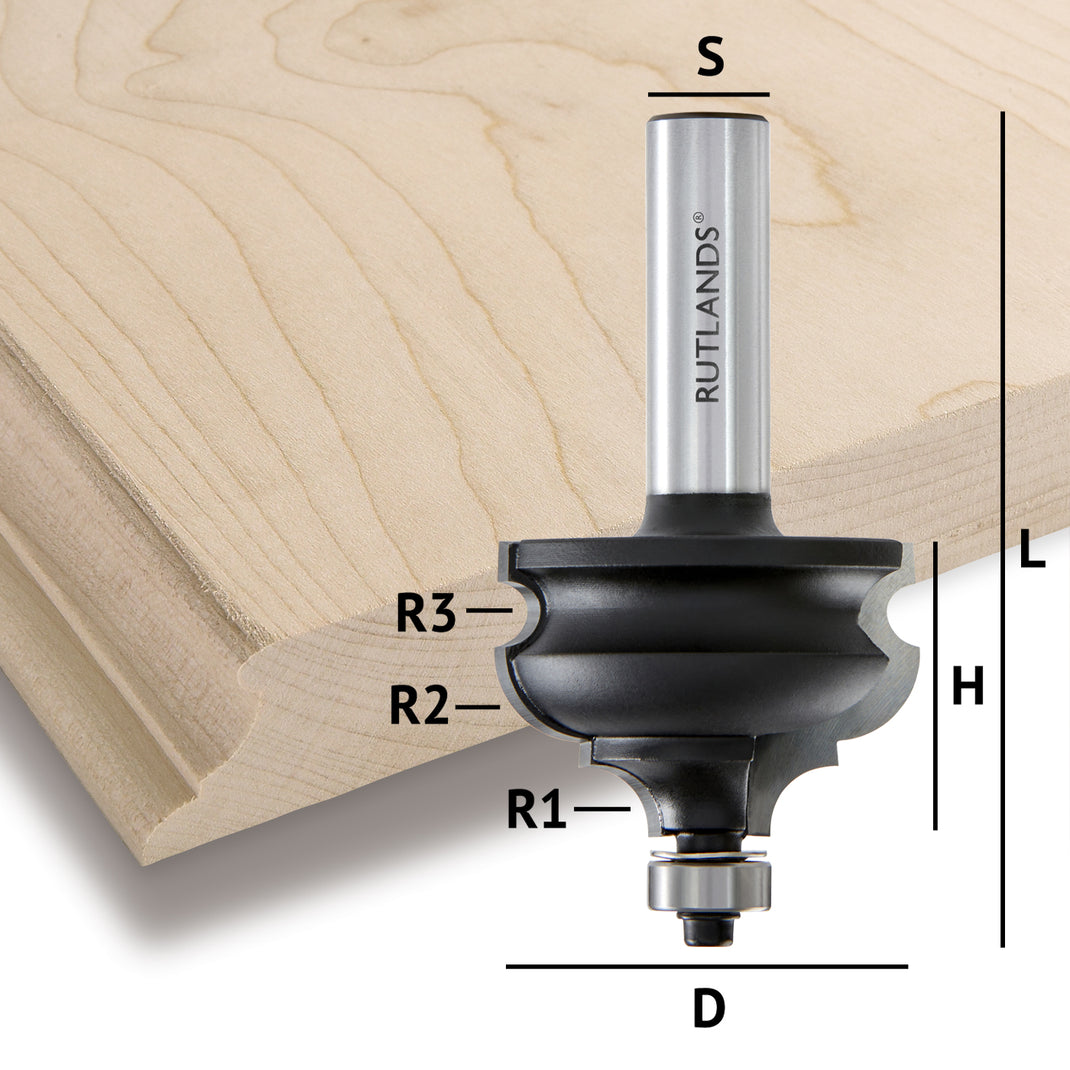 TCT Router Bit - Roundover and Ovolo with Bearings | Next Day Delivery ...